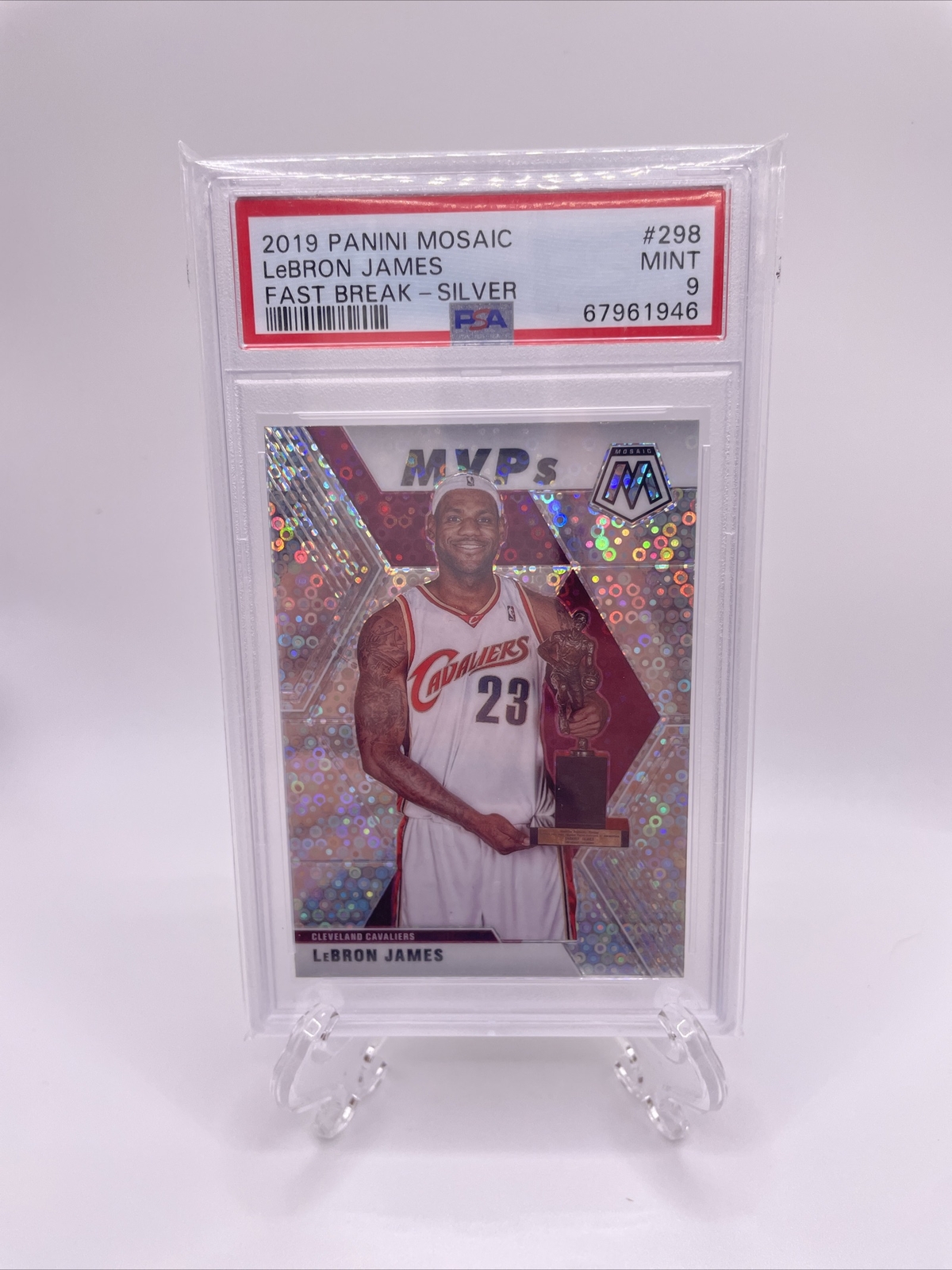 2019 Panini Mosaic Lebron James Fast Break Silver Disco Prizm PSA 9 | eBay