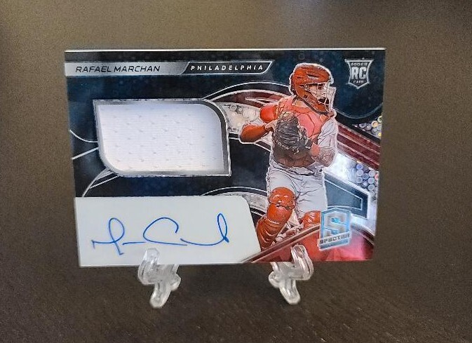 2021 Panini Spectra Rafael Marchan Autographed Rookie Card Phillies 87/ ...