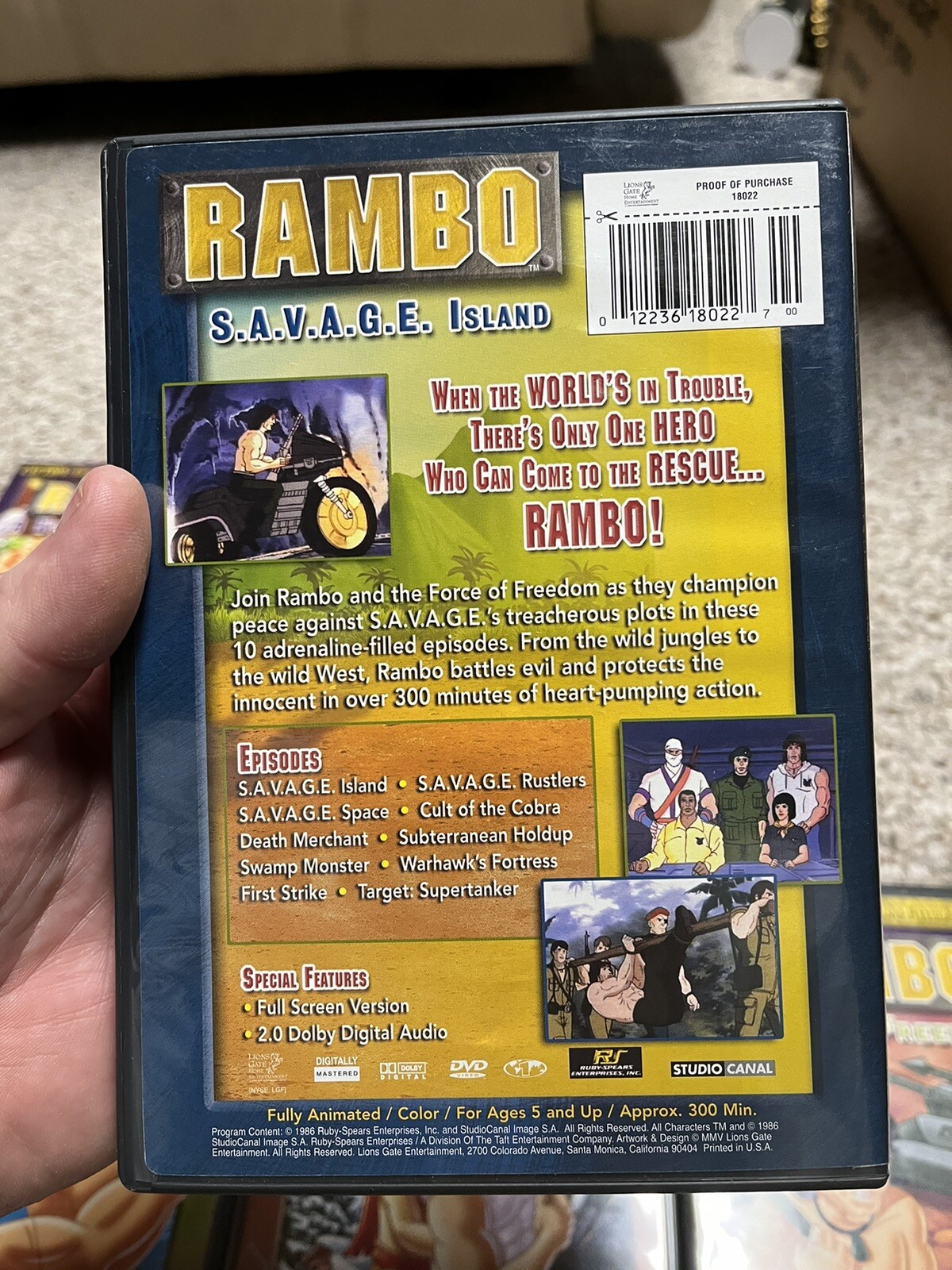 Rambo Force Of Freedom Complete Series DVD Animated Cartoon 1986 ...