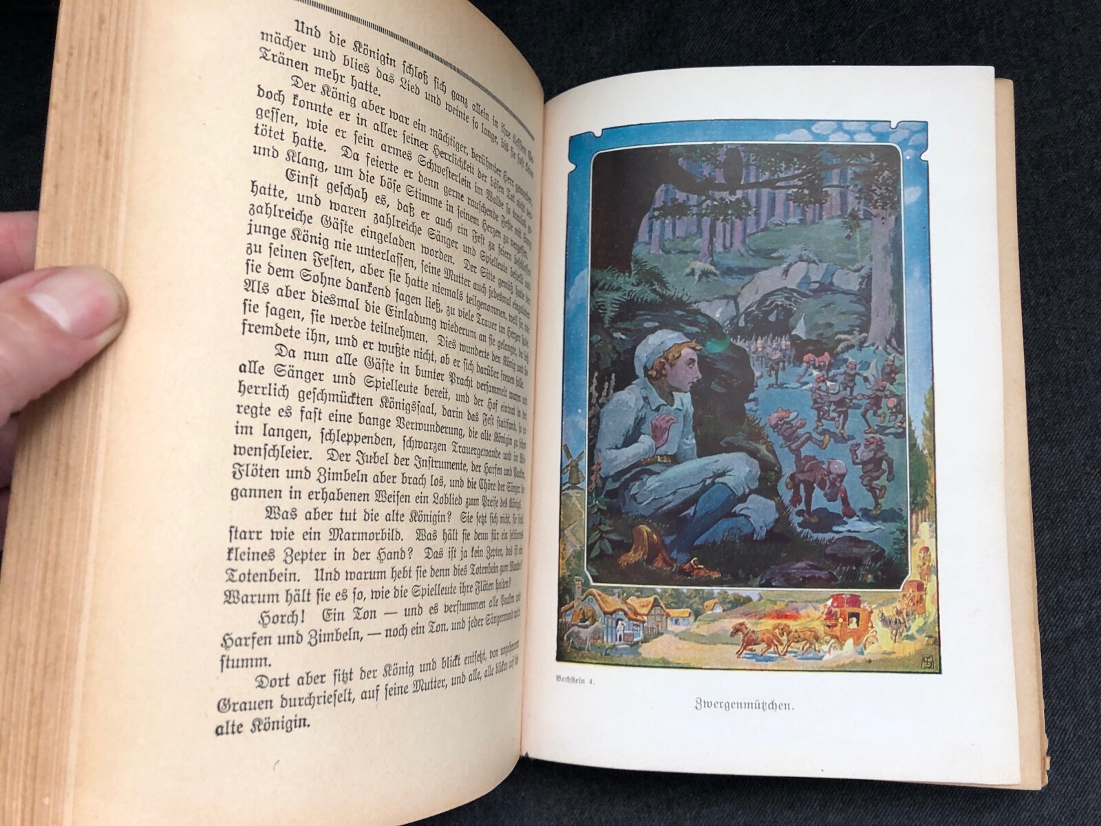 Vintage GERMAN BOOK Storybook by Ludwig Bechltein COLOR ILLUSTRATED ...