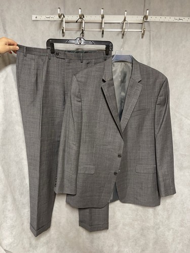 Chaps Suit Men 46L Gray 2B Wool Career Academia 39X32 Pants Ralph ...