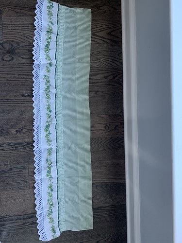 Green Ivy Kitchen Window Valance 11” X 24” | eBay