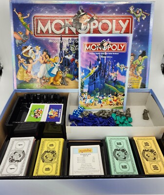 Monopoly The Disney Edition Board Game Hasbro Collectible Disney Tokens ...