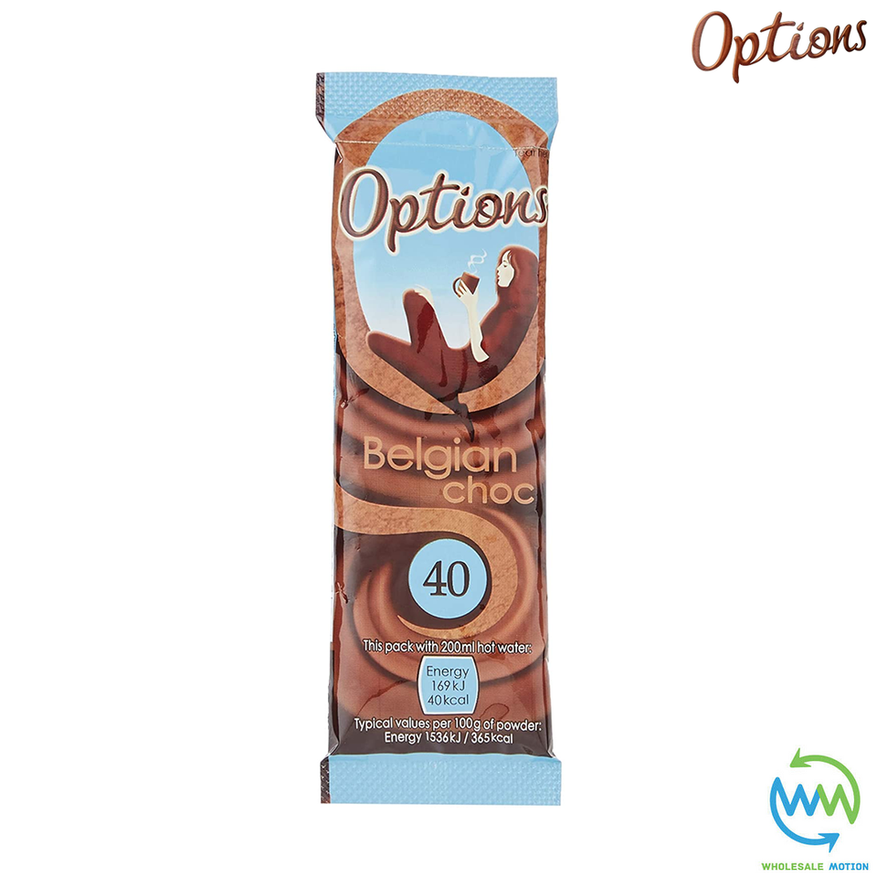 Options BELGIAN Instant HOT CHOCOLATE Sachets 11g Drink Powder ...