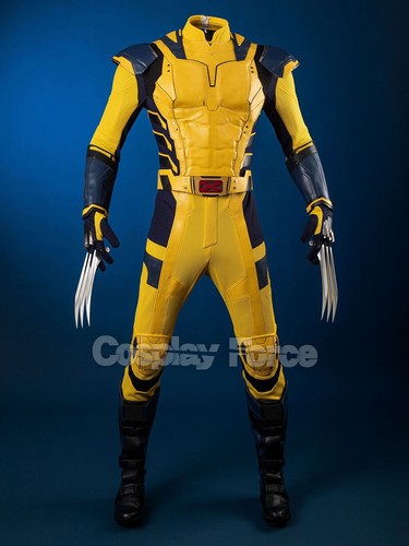 Logan James Howlett Cosplay Costume Yellow Battle Suit Uniform Claw ...