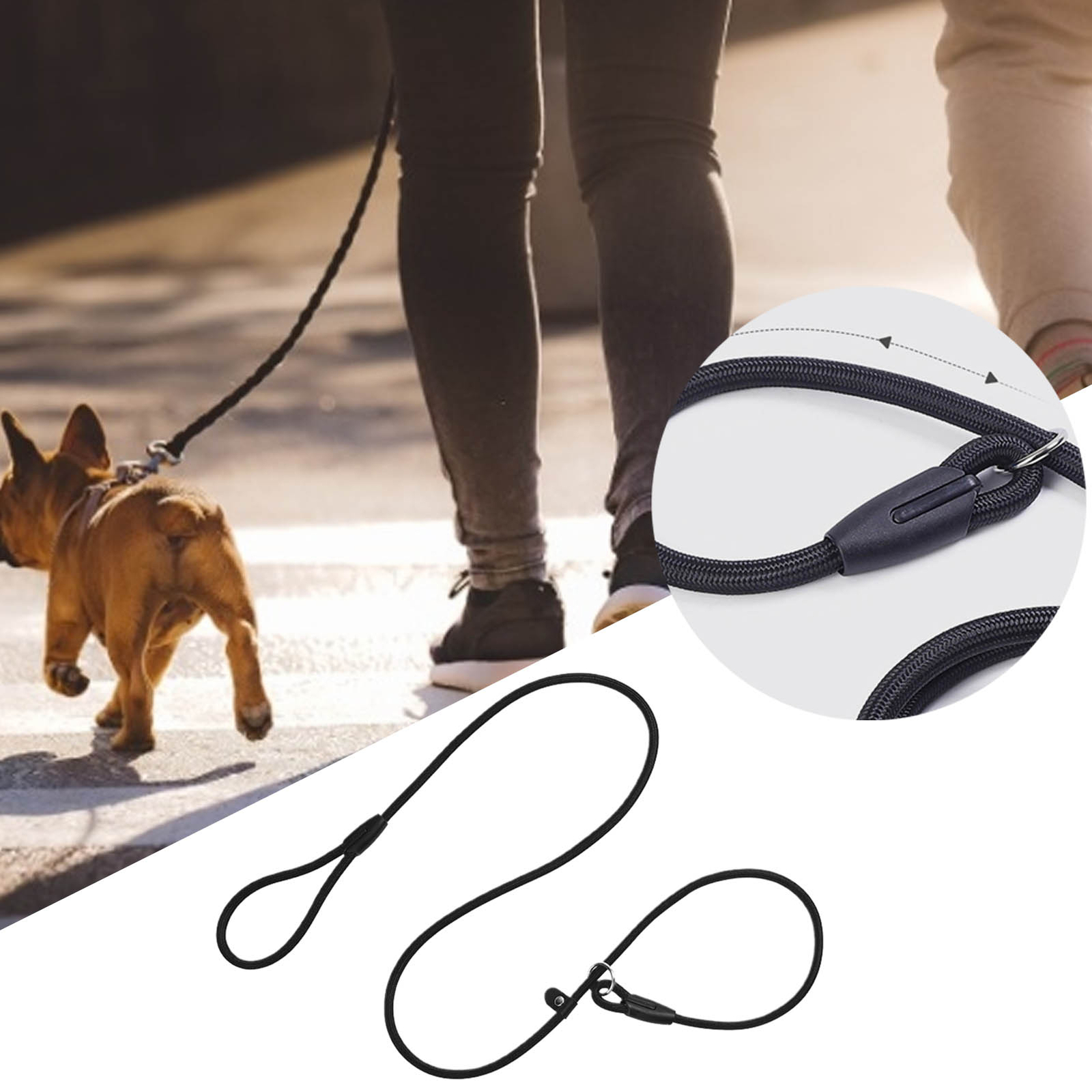 Dogs Leash P-shaped Chain Anti-crack Dog Training Traction Leash ...