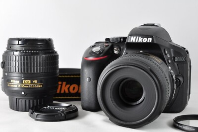 [NEAR MINT] Nikon D5300 24.2 MP DSLR Camera +18-55mm 40mm Micro Lens ...