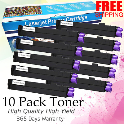 10 PACK Compatible 43502301 Black Toner Cartridge For Okidata B4400 ...