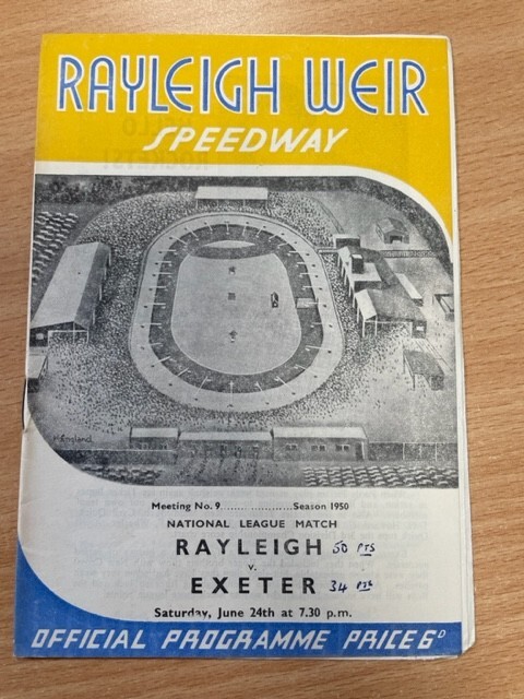 RAYLEIGH V EXETER SPEEDWAY PROGRAMME 24 JUNE 1950 | eBay