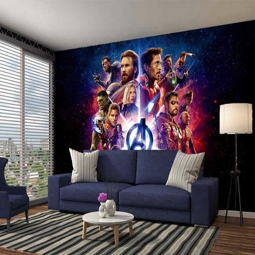 Marvel Characters Full Wall Mural Photo Wallpaper Printing 3D Decor Kid ...
