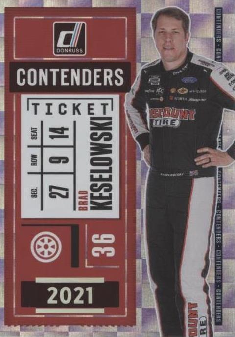 2021 Panini Donruss NASCAR - Contenders Brad Keselowski #CON10 Checkers ...
