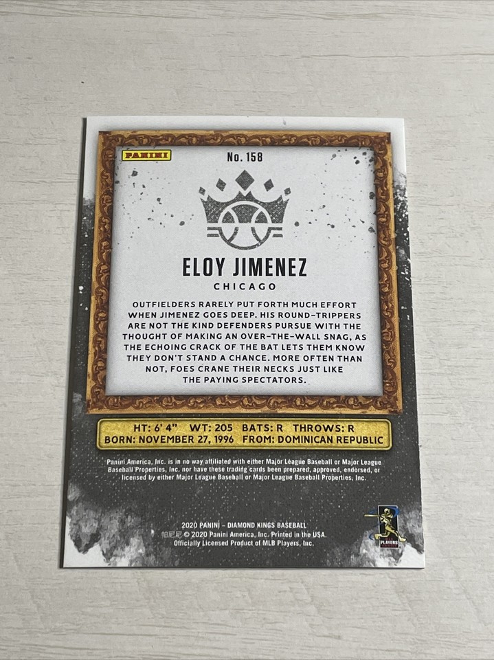 2020 Diamond Kings #158 Eloy Jimenez Chicago White Sox Blue Frame ...