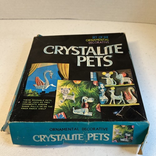 VTG 1976 XMAS ORNAMENTS, SET CRYSTALITE PETS LUCITE (Missing One) | eBay