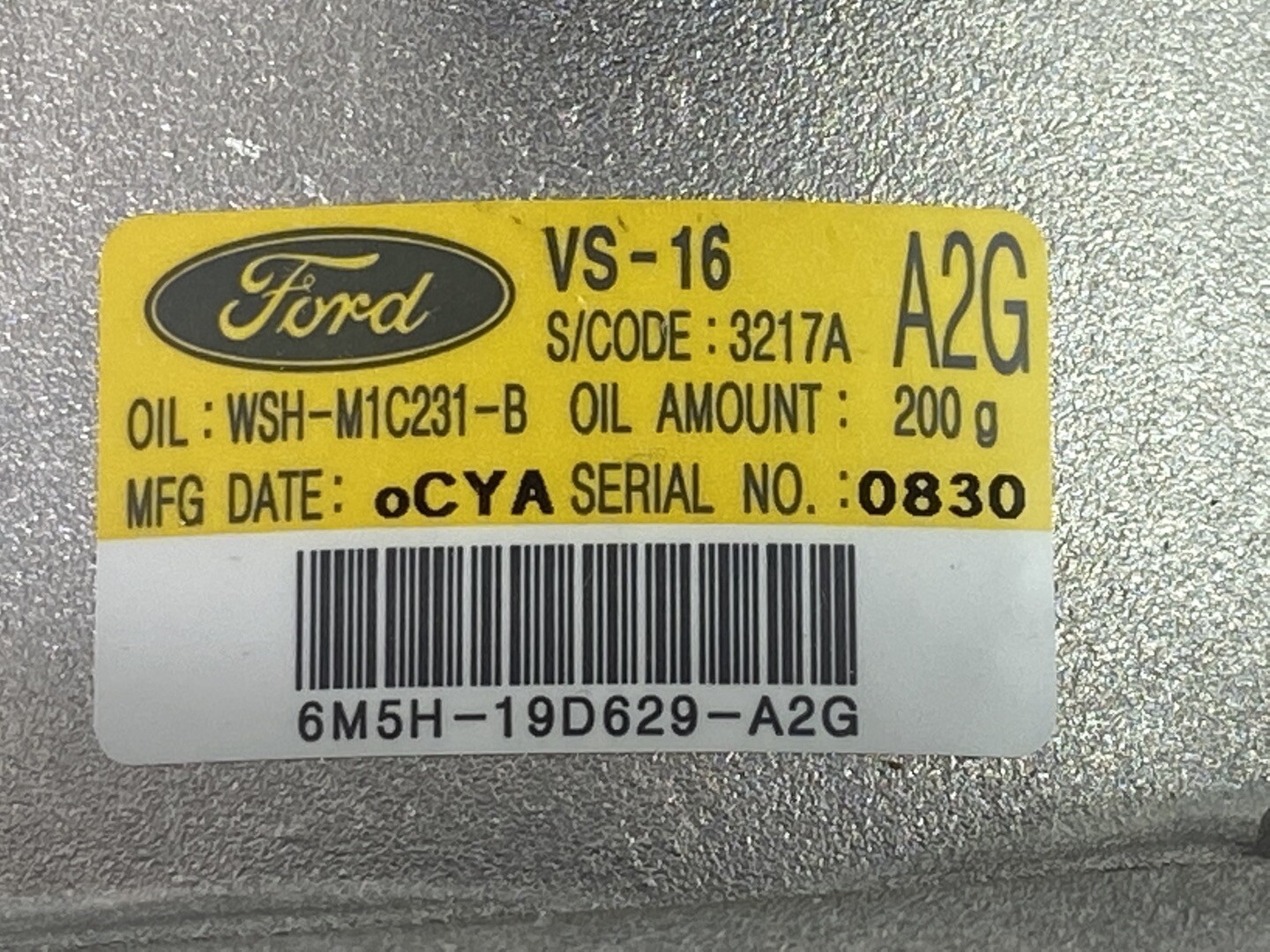 OEM ! A/C COMPRESSOR FOR FORD FOCUS 2.0 VOLVO OE# 6M5H-19D629-A2G | eBay