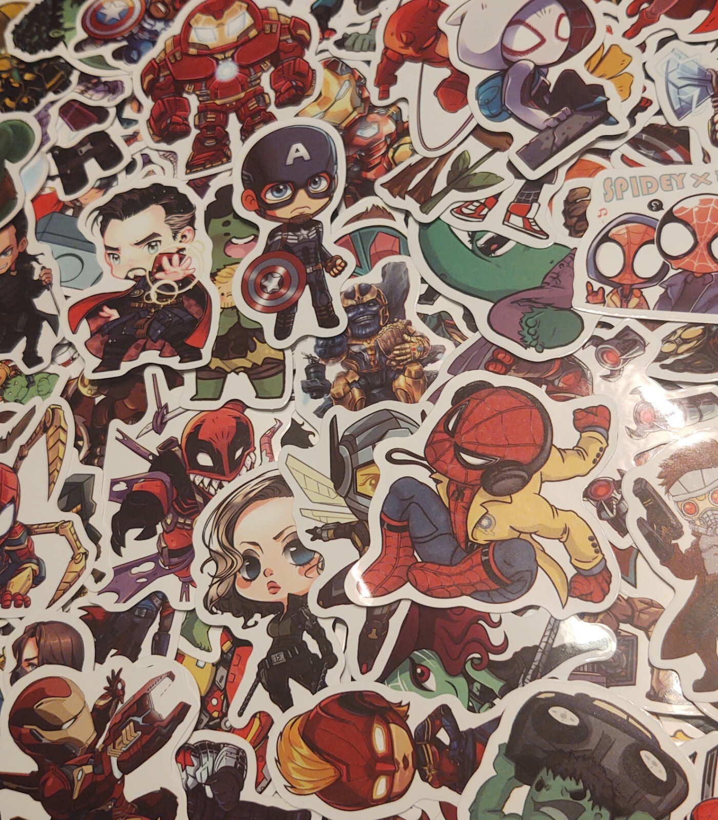 Marvel Superhero Stickers - 10 Pack - Avengers - Spider-Man - Deadpool ...