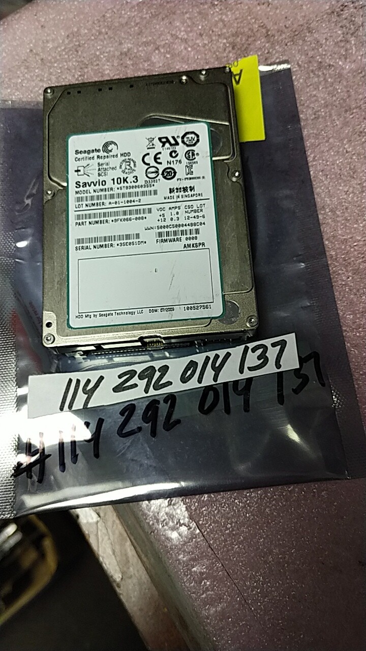 ST9300603SS SEAGATE SAVVIO 9FK066-008 300GB 10K 6GB 2.5" SAS SERVER HDD ...