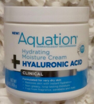 AQUATION HYDRATING MOISTURE CREAM HYALURONIC ACID CLINICAL 16 OZ VERY ...