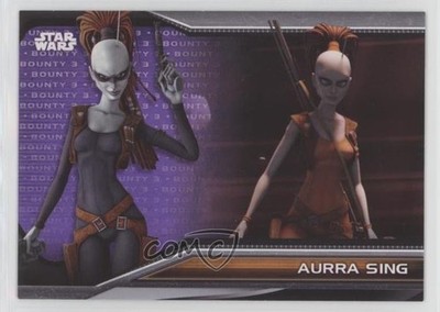 2021 Star Wars Bounty Hunters The Clone Level 3 Purple 24/35 Aurra Sing ...