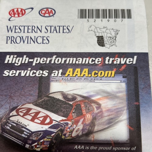 AAA Map Western States / Provinces 2008 AAA Road Map Paper Map | eBay
