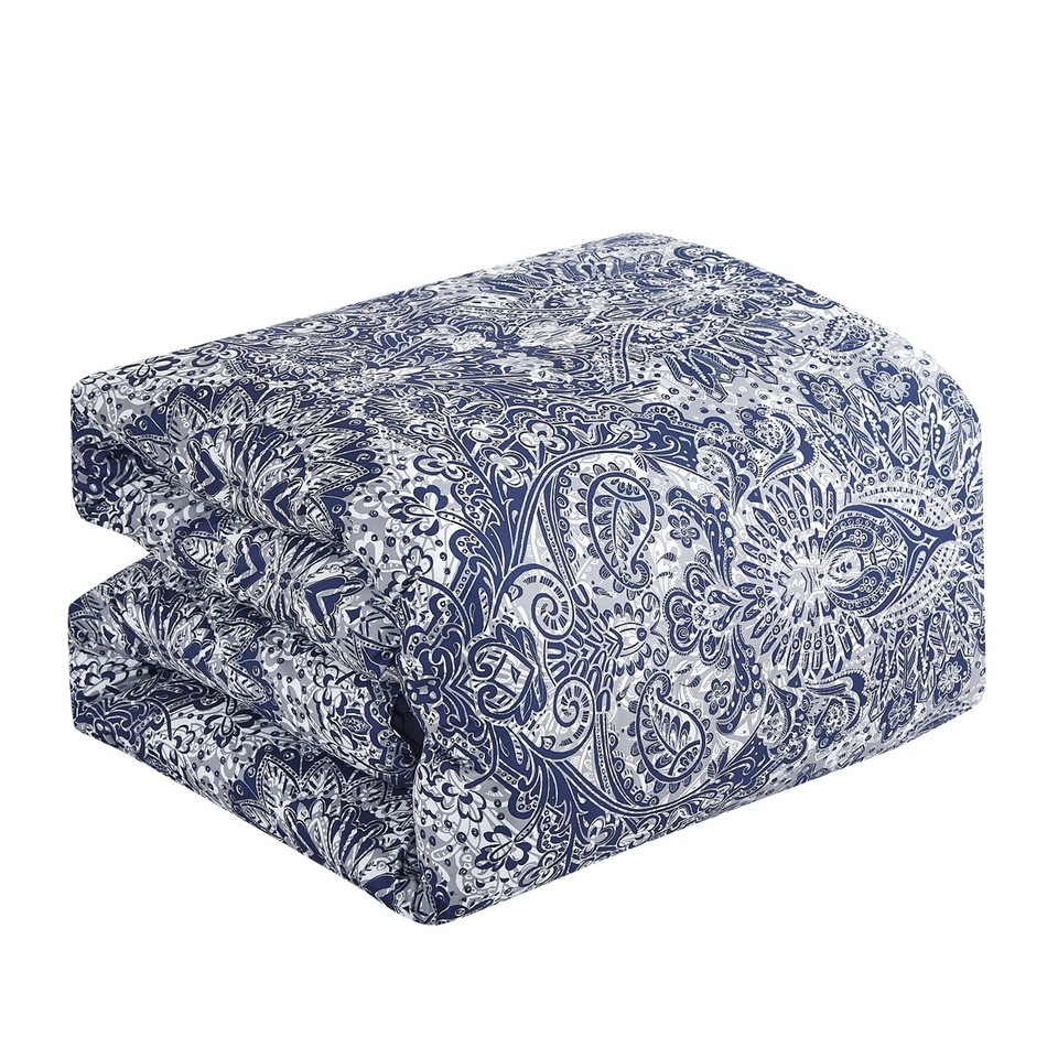 HIG 7PC Printed Microfiber Comforter Set, 100% Polyester Bedding with ...