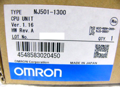 OMRON PLC NJ501-1300 CPU Unit New In Box From Japan | eBay