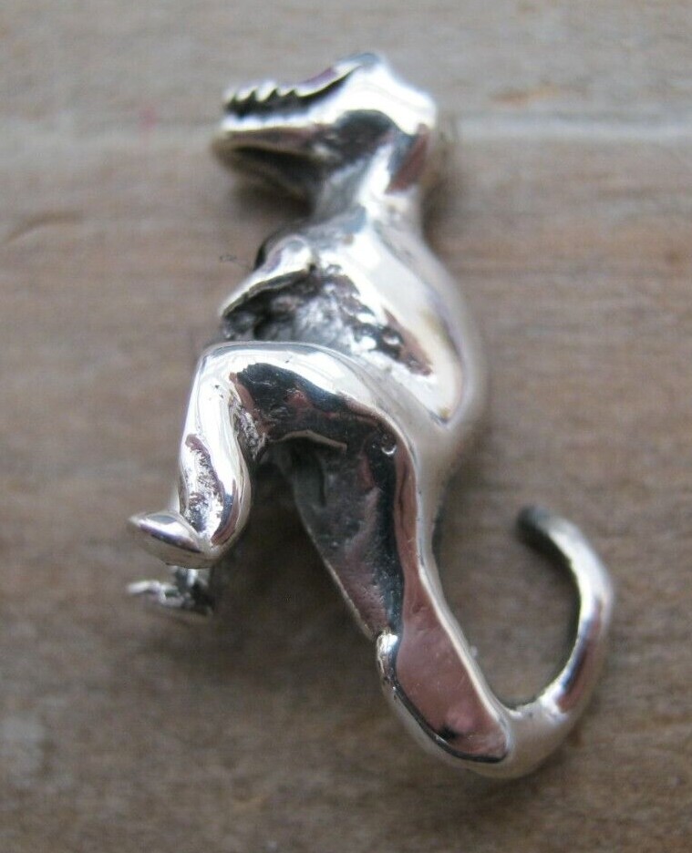 A Novelty Solid Silver 925 Miniature T-Rex Tyrannosaurus Dinosaur ...