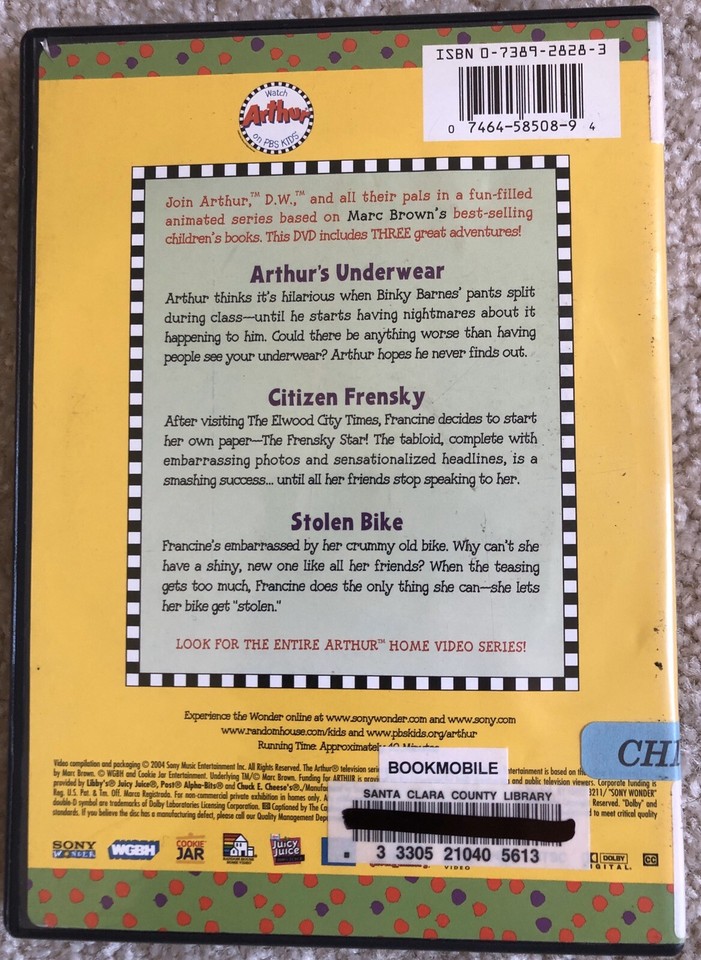 PBS Kids Arthur Arthur’s Terrible Teasers, Francine, DVD Kids Cartoon ...