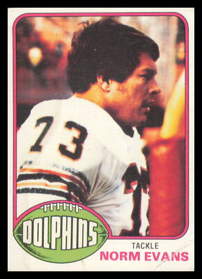 1976 Topps Football #492 Norm Evans Miami Dolphins | eBay