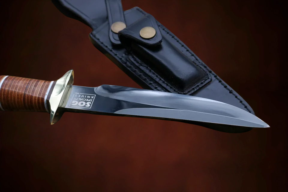 CUSTOM HANDMADE D2 STEEL SOG RECON BOWIE KNIFE WITH LEATHER SHEATH | eBay