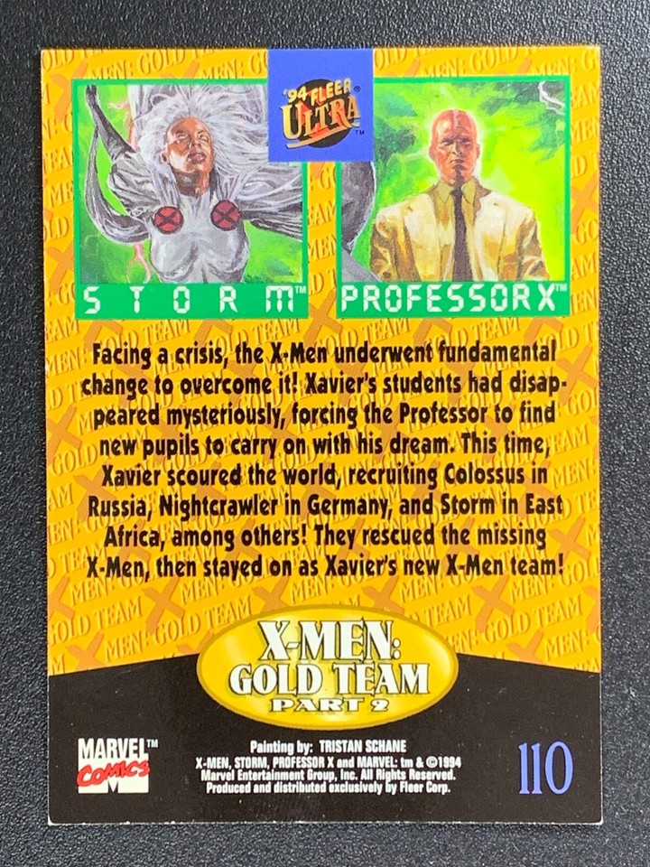 X-Men Gold Team Storm Professor X #110 Fleer Ultra Marvel Card 1994 | eBay
