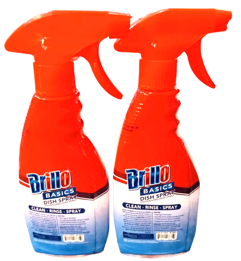Brillo Basics Fresh Scent 3X Action Dish Soap Spray - 10 oz/295ml - 2 ...