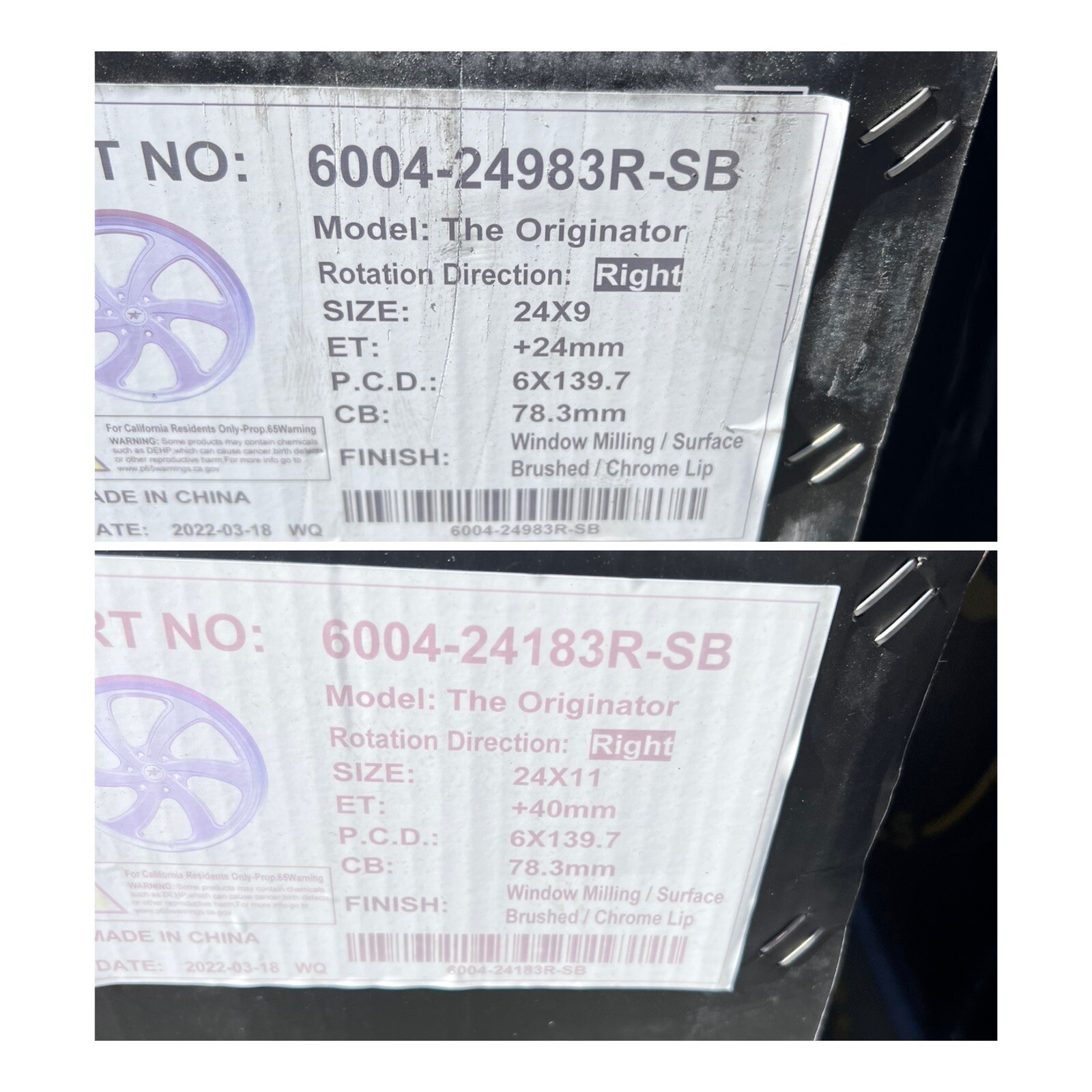 4-Infamous Racing THE ORIGINATOR 6x5.5/6x139.7 24x9 front 24x11 rear ...