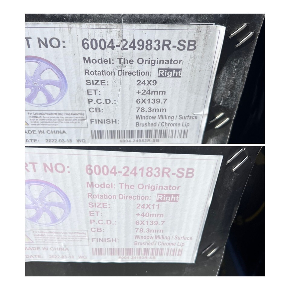 4-Infamous Racing THE ORIGINATOR 6x5.5/6x139.7 24x9 front 24x11 rear ...