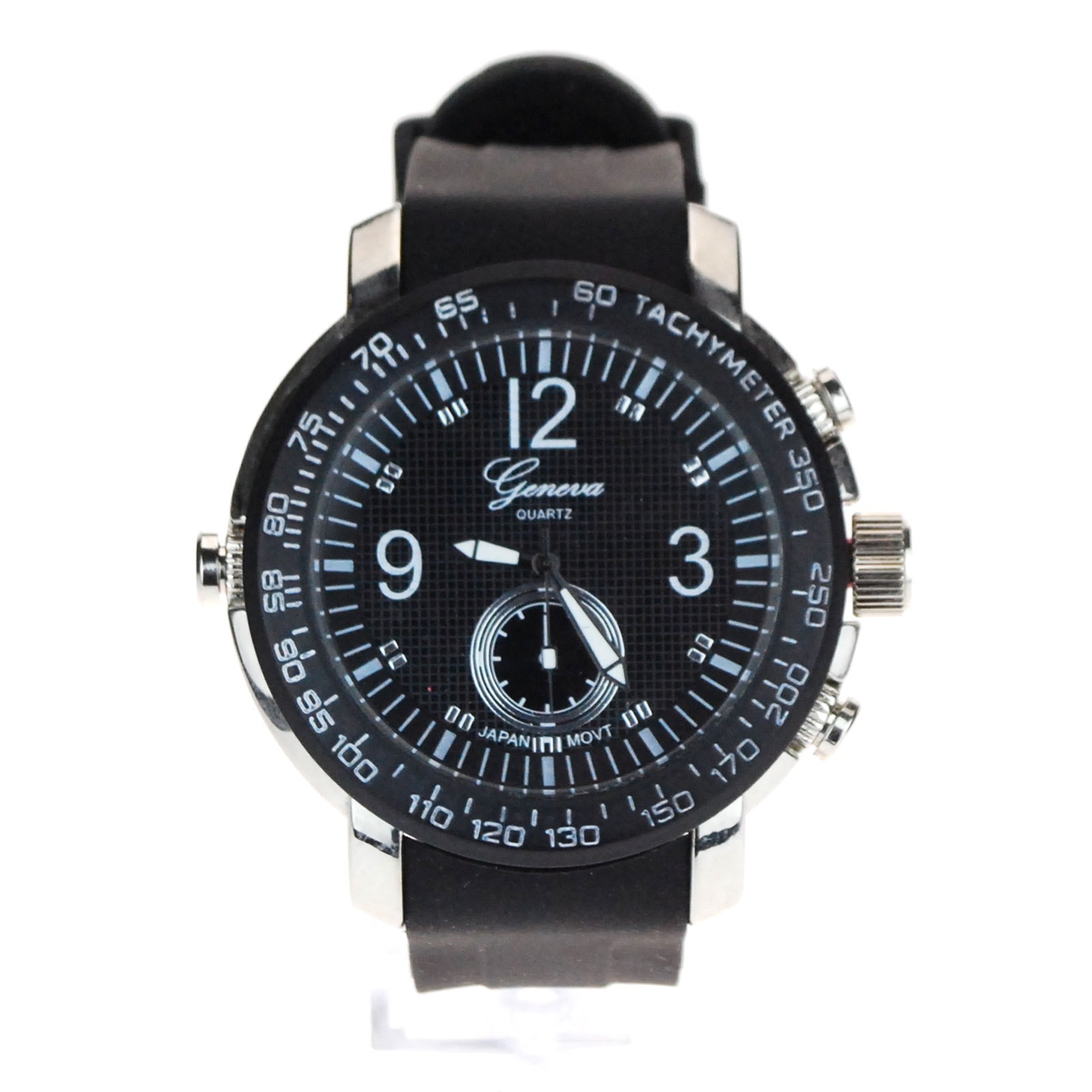 Geneva Mens Water Resistant Stainless Rubber Silicon Band Sporty Wrist ...