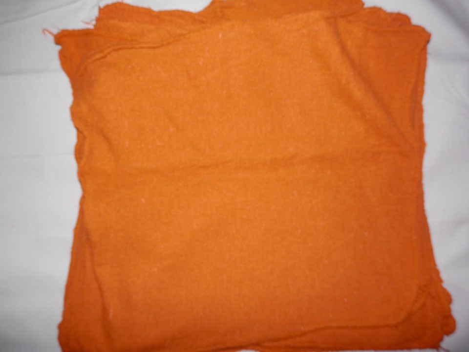 Orange Cotton Shop Towels 12"x14" Cleaning Rags Multipurpose Mechanic ...