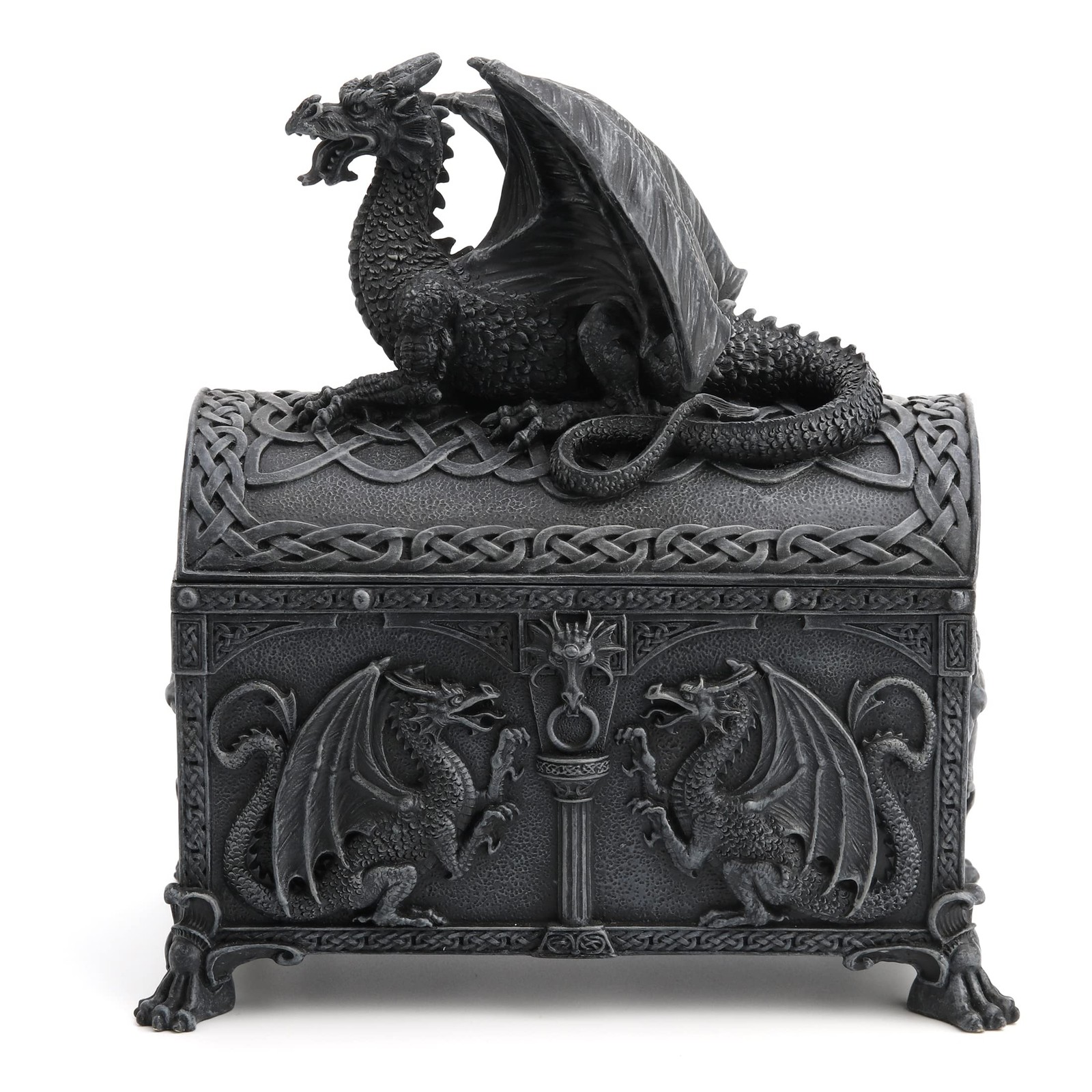 Veronese Design 7.25" Tall Dragon Chest Decorative Trinket Box Resin ...