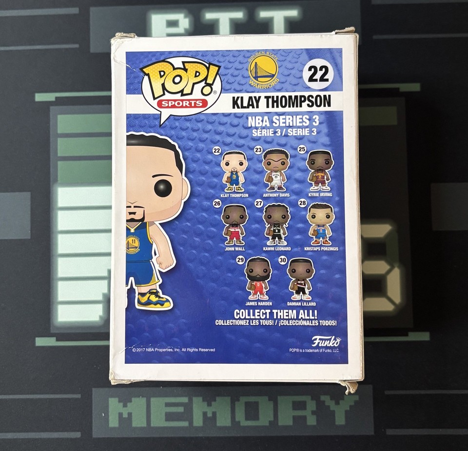 Funko Pop NBA Basketball Klay Thompson #22 Golden State Warriors Free ...