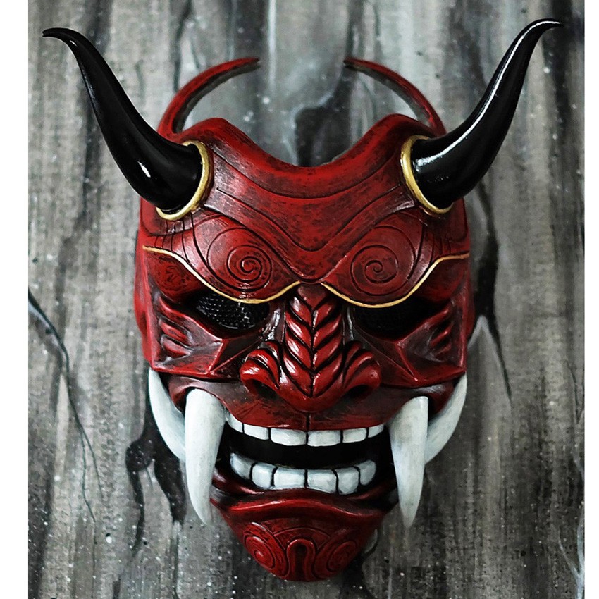 Devil Mask Role-playing Prajna Halloween Oni Unisex Headwear Buddhism ...