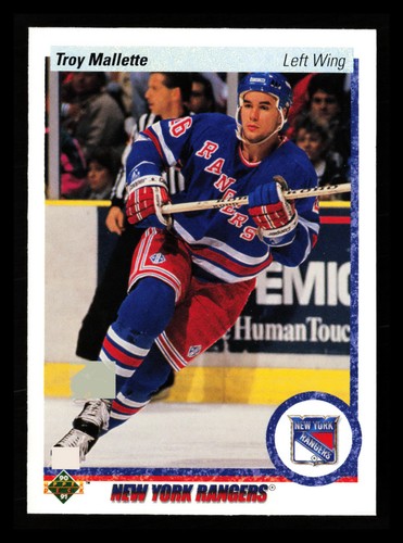 Troy Mallette 1990-91 Upper Deck Hockey NHL #11b New York Rangers | eBay