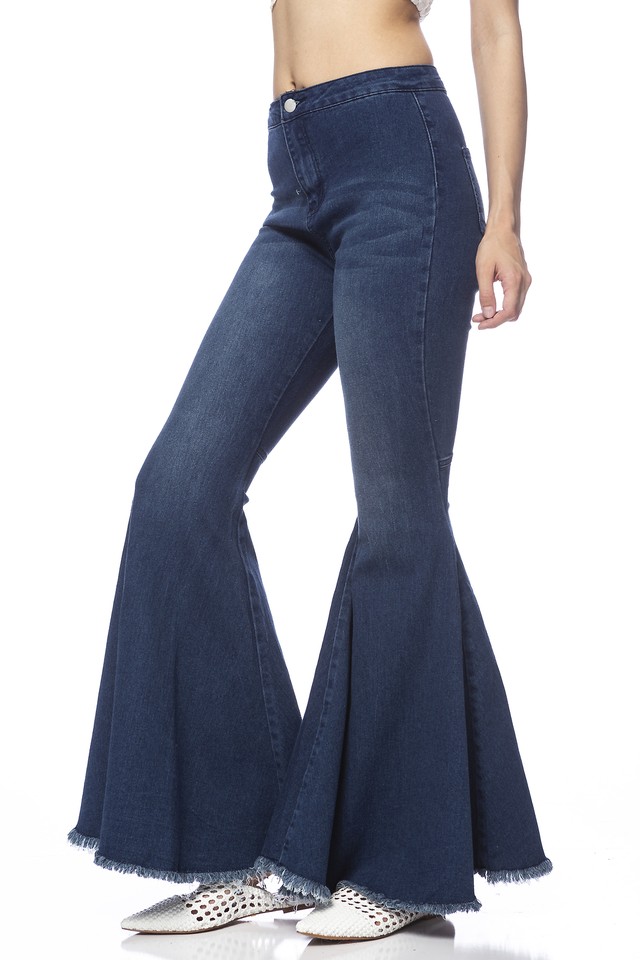 Fashion High Waist Long Denim Bell Bottom Jeans Flared Pants | eBay