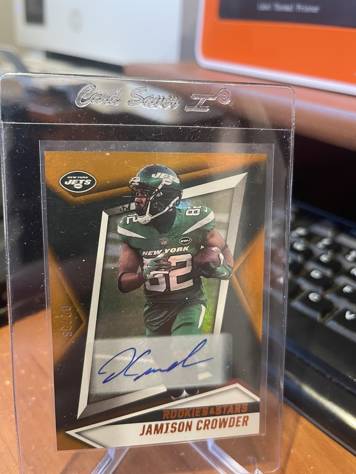 Jamison Crowder Gold Rookies & Stars Signed Auto Autograph Card 99 /35 ...