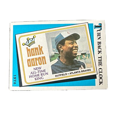 1989 Topps Hank Aaron Turn Back The CLock #663 Braves | eBay