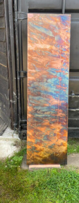Vertical Distressed Copper Designer Radiator Made To Order 500/1800mm ...