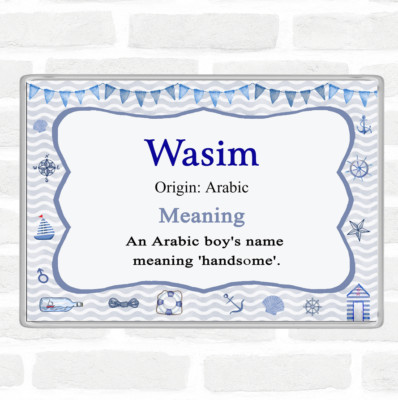 Wasim Name Meaning Jumbo Fridge Magnet Nautical | eBay UK