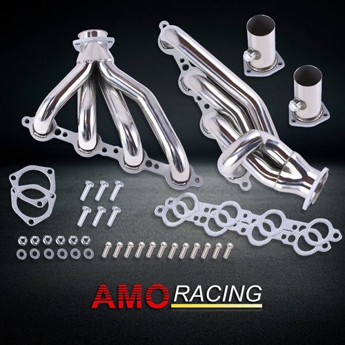 Exhaust Headers Silver Stainless Steel Fit Chevy S10 Blazer LS1 Sonoma ...