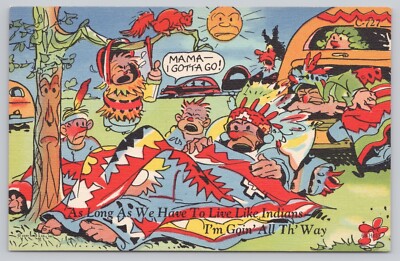 Comic Postcard Ray Walters: Family Camping, We Have To Live Like ...