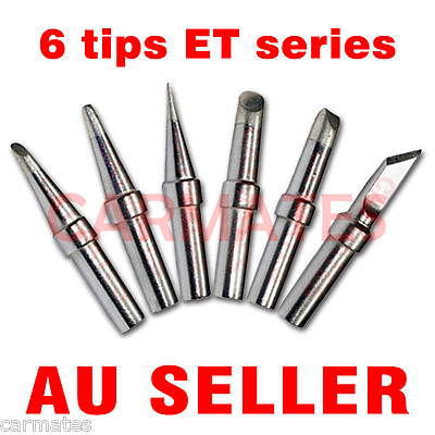 6PCs Solder Rework Soldering Station Iron Tips for Weller PES51 WES51 ...