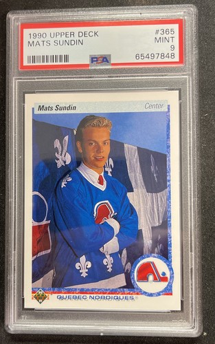 1990 Upper Deck #365 Mats Sundin RC Rookie Card PSA 9 Mint Freshly ...