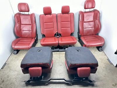 2015-2023 Dodge Durango SRT Red Interior Front Rear Leather Power Chair ...