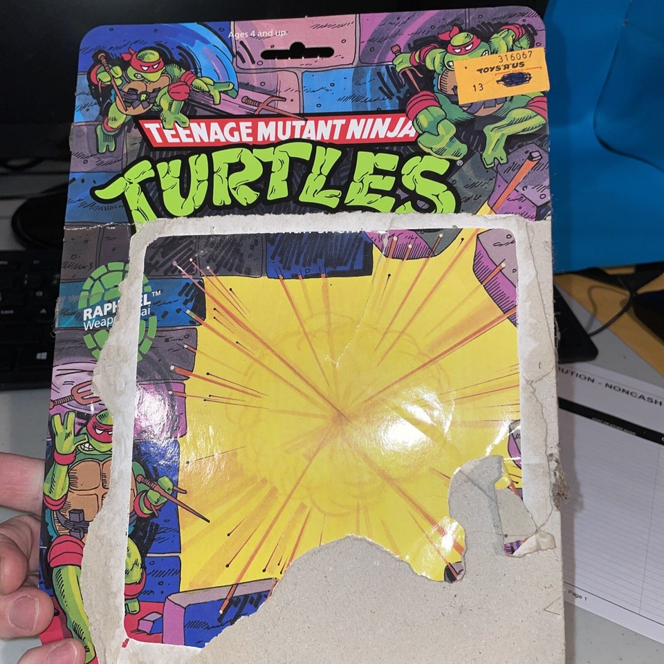 Teenage Mutant Ninja Turtles TMNT Raphael Card Back ONLY 1988 FCF ...